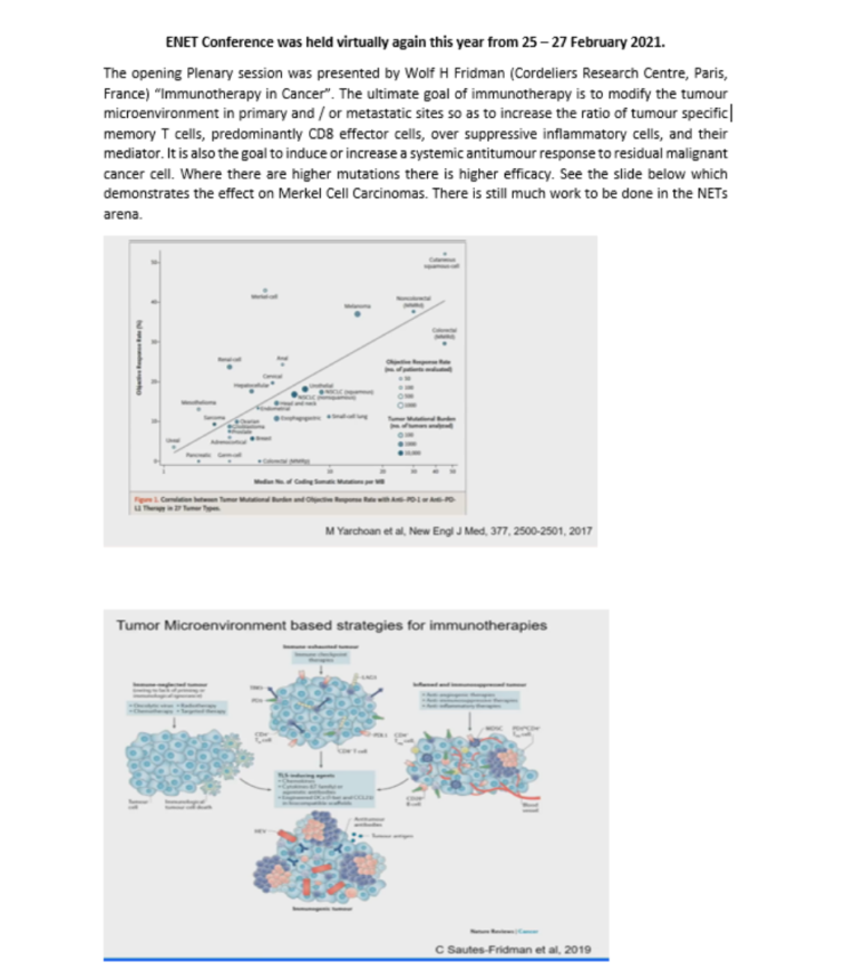 ENETS Presentations Feb 2021 - NeuroEndocrine Cancer Australia
