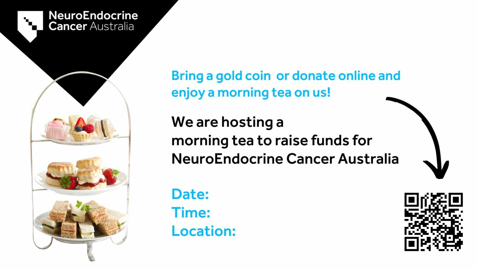 Register to Host a Morning Tea - NeuroEndocrine Cancer Australia