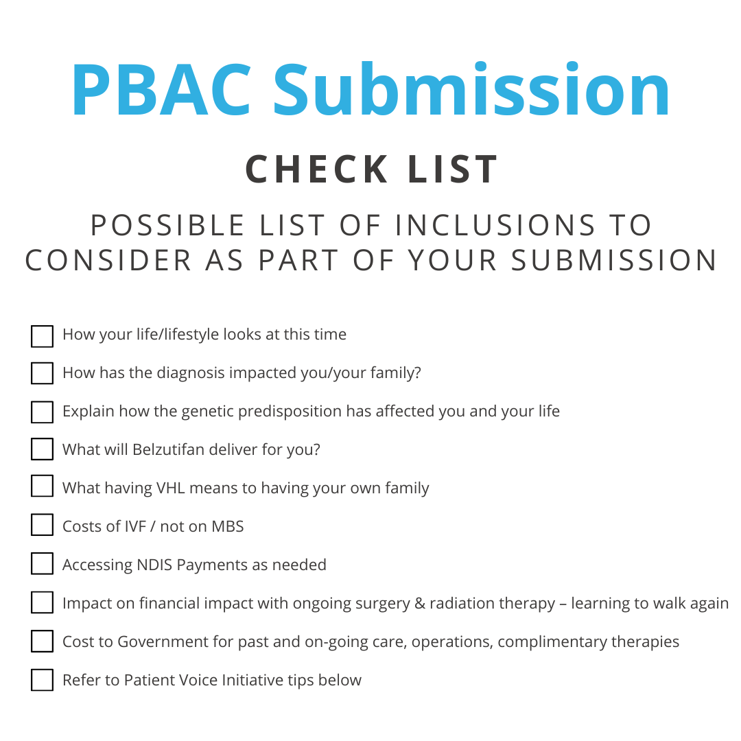 Share your VHL story with PBAC to list Belzutifan on the PBS ...