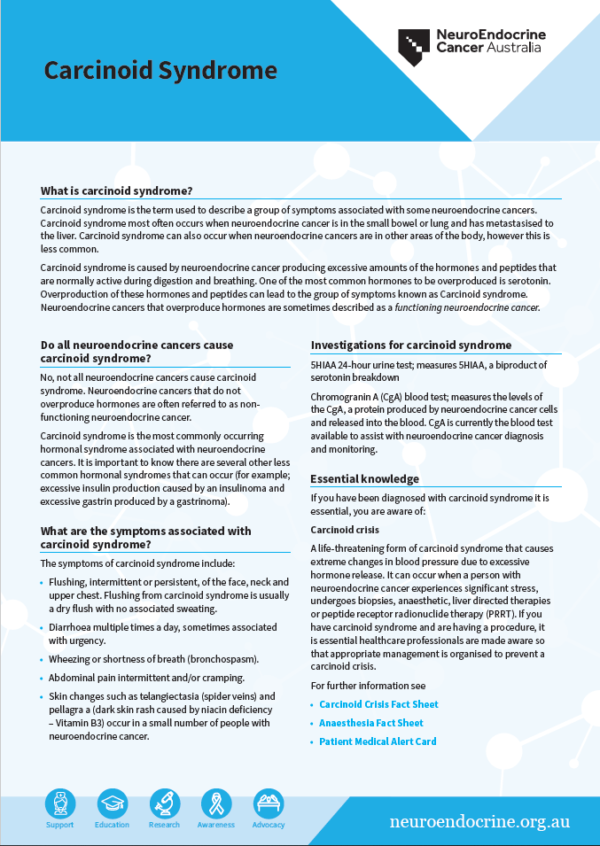 Fact Sheets - NeuroEndocrine Cancer Australia